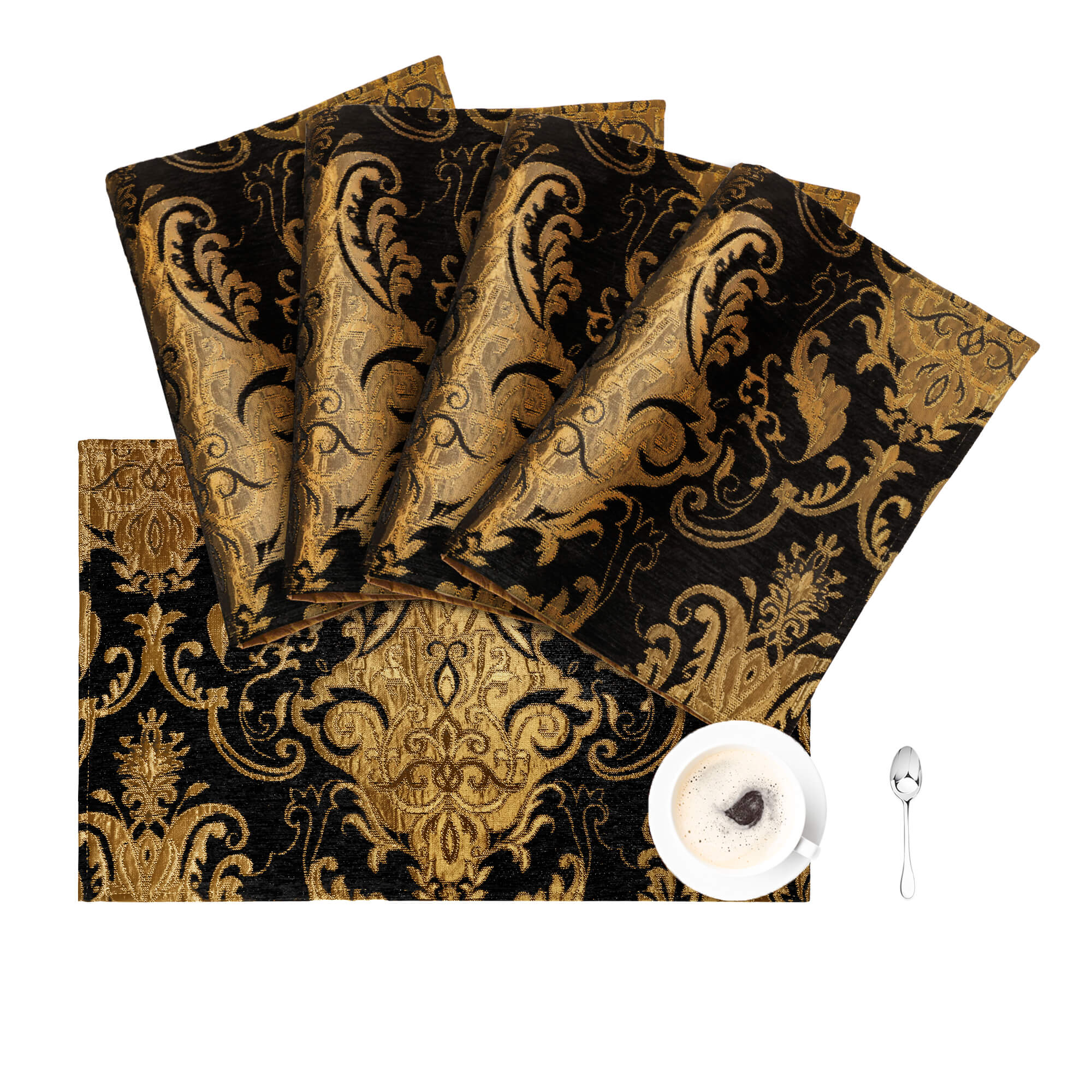 Black Florence Damask Table Runner – Loom And Mill