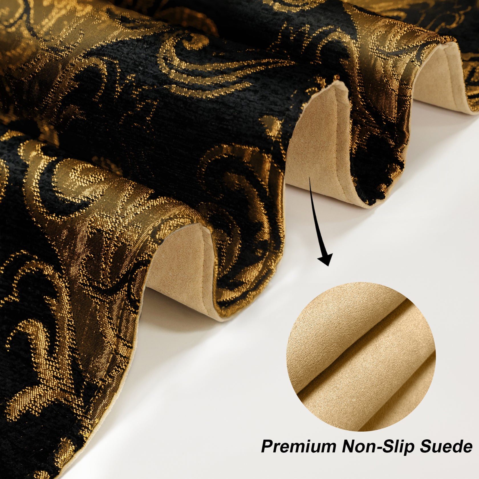 Black Florence Damask Table Runner – Loom And Mill